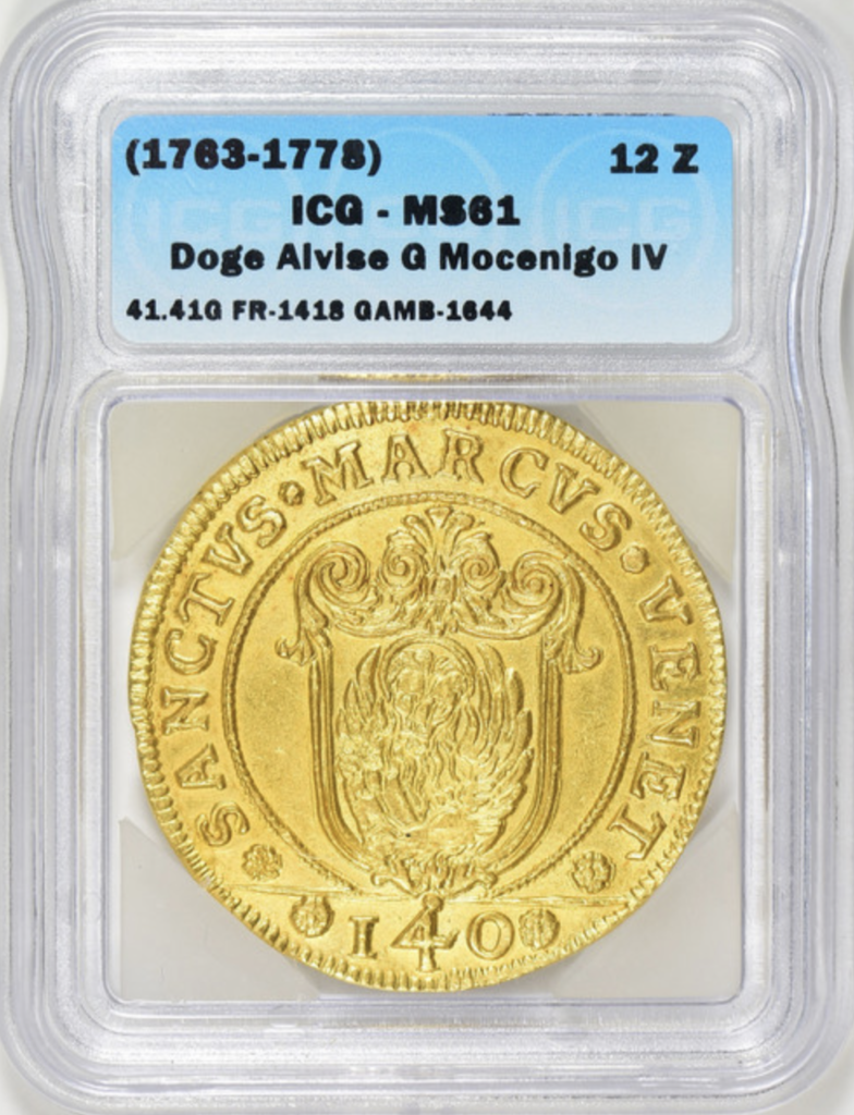 イタリア1771-1772年12ゼッキーニ金貨PCGS Genuine – AU Details - PREMIUM GOLD COIN